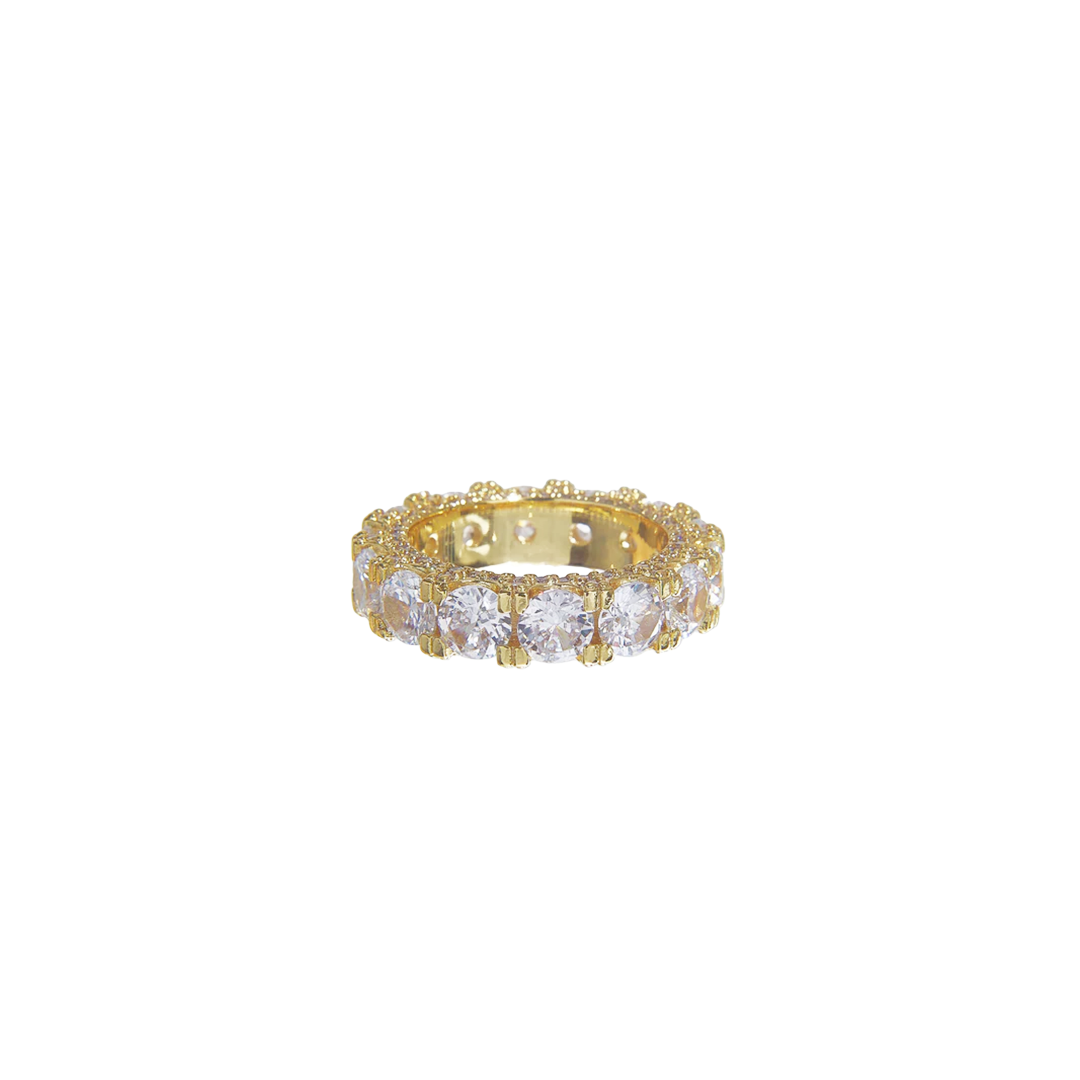 Gold & Silver Diamond Studded Iced Ring | VibeSzn