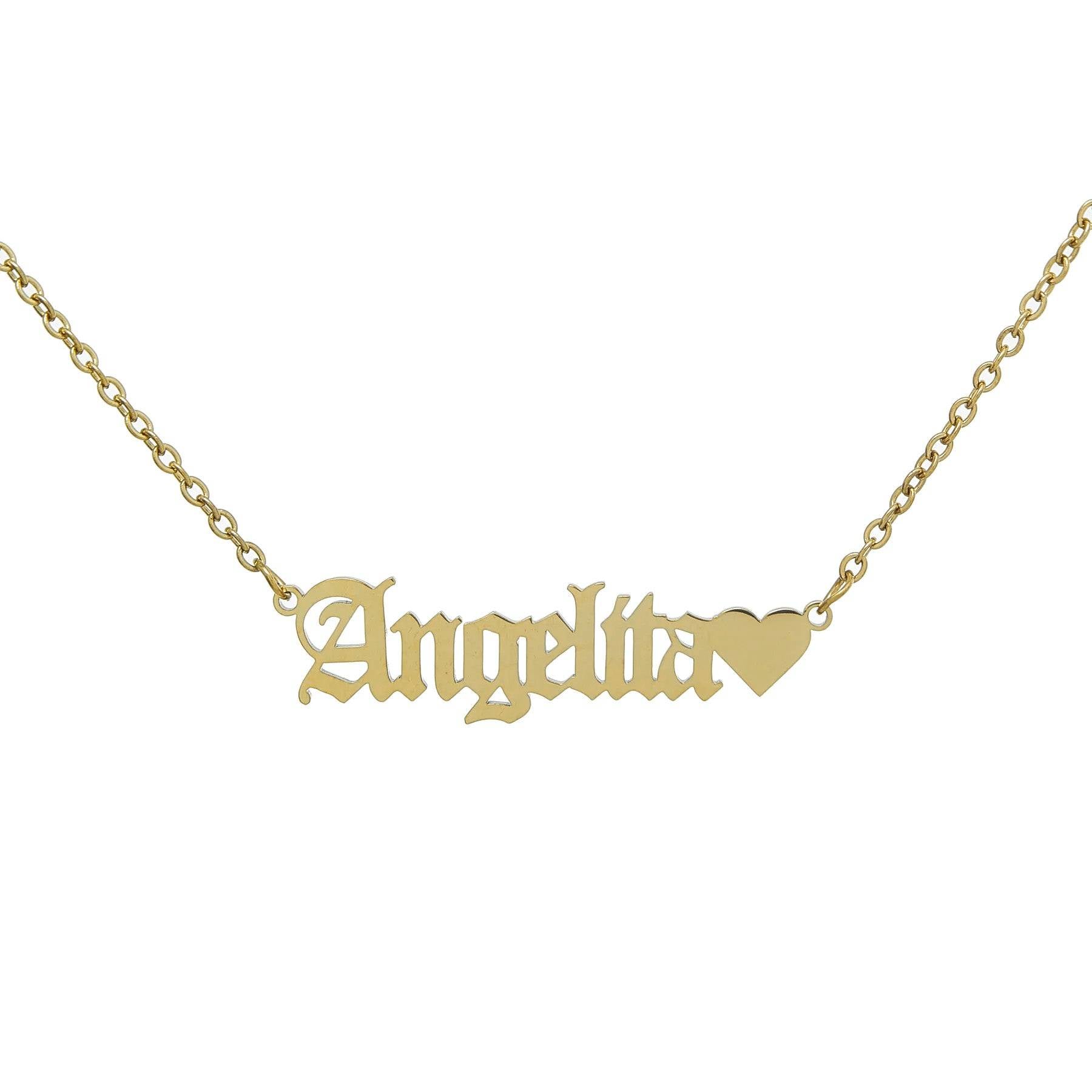 Gold Custom Heart Nameplate Necklace | VibeSzn