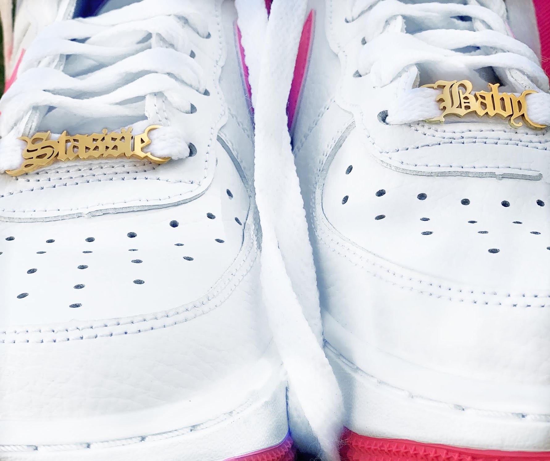 Custom Nameplate Shoe Tags in Gold & Silver | VibeSzn