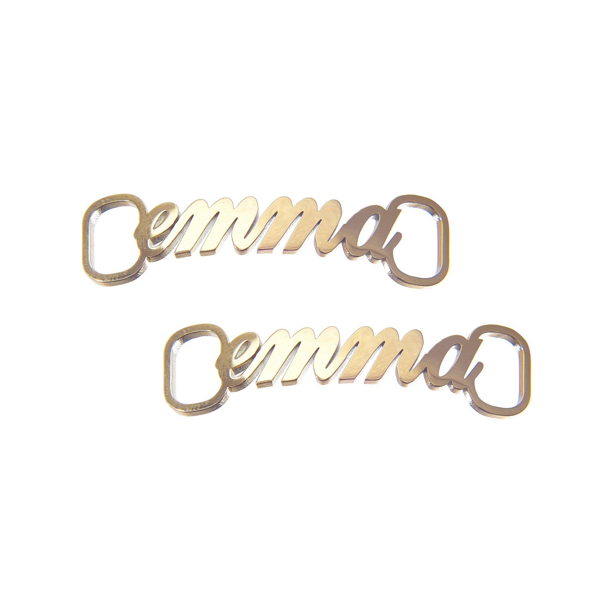 Custom Nameplate Shoe Tags in Gold & Silver | VibeSzn