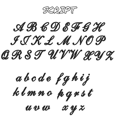 Gabrielle Script, Initial & Jesus Piece in 3 Colors | VibeSzn